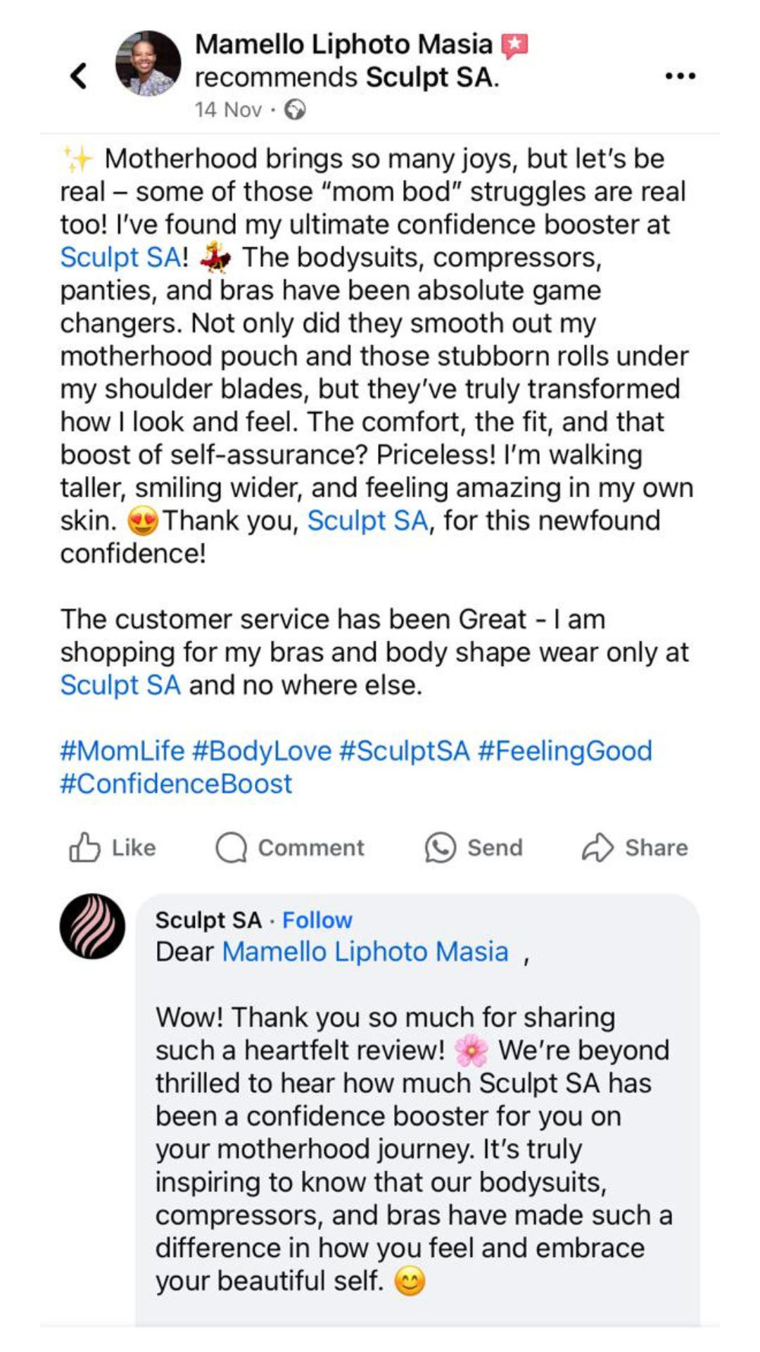 Sculpting Shapewear Push-Up & Back Smoothing Bra – Sculpt SA